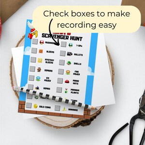 Personalizable Mario Scavenger Hunt, Printable Video Game Scavenger ...