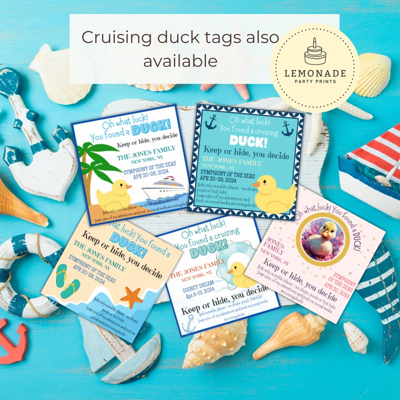 Editable Cruise Gift Exchange Tags, Printable Cruise Fish Extend Gift ...