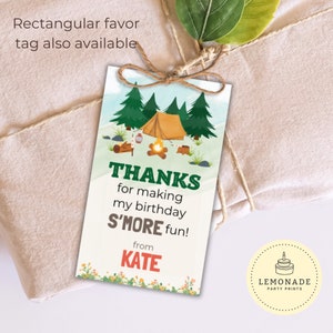 Editable Camping Birthday Invitation, Printable Camping Party Invite ...