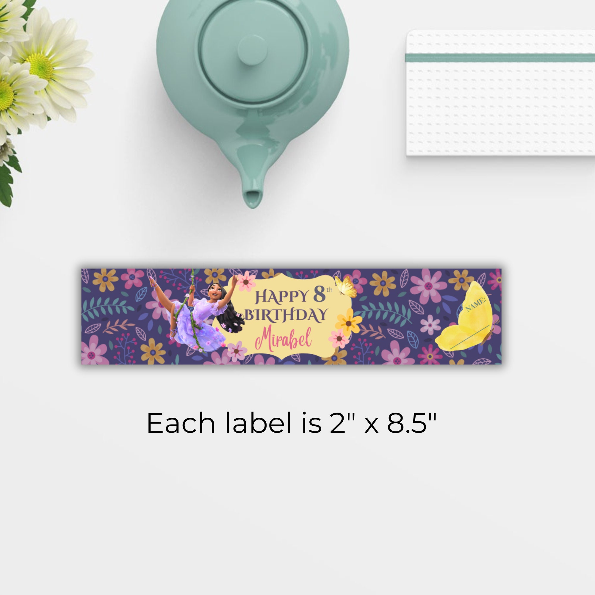 Editable Encanto Birthday Water Bottle Labels, Encanto Party Decor ...