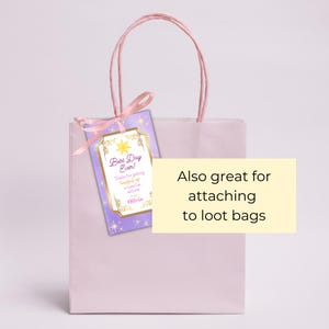 Rapunzel Favor Tag, Editable Rapunzel Gift Tag, Printable Rapunzel ...