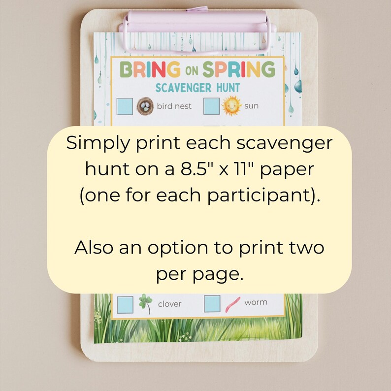 Spring Nature Scavenger Hunt: Printable Class Activity (digital ...