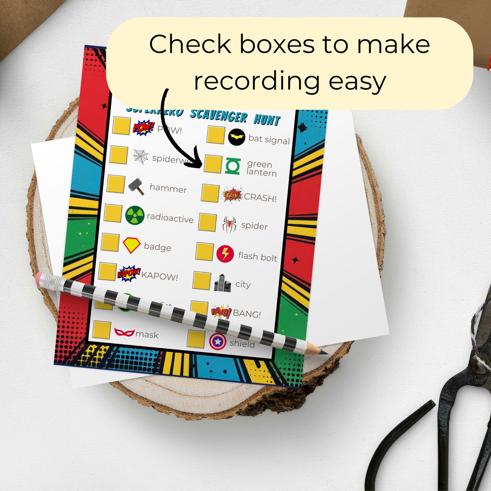 Personalizable Superhero Scavenger Hunt, Printable Superhero Party Game ...