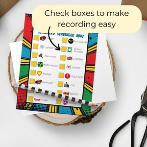 Personalizable Superhero Scavenger Hunt, Printable Superhero Party Game ...