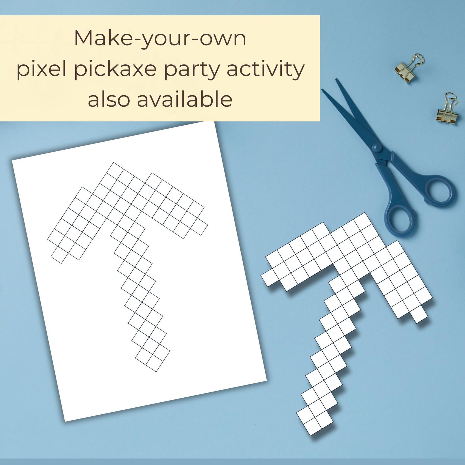 Printable Pixel Sword Party Activity, Printable Pixel Sword Coloring ...