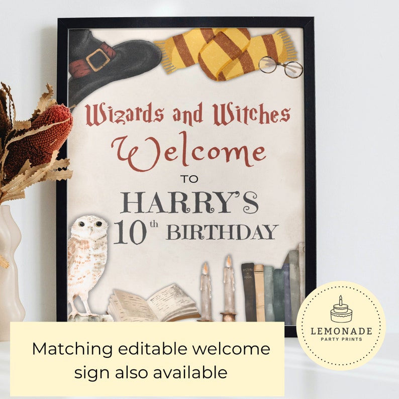 Editable Wizard Favor Tag, Printable Wizard Thank You Tag, Printable ...