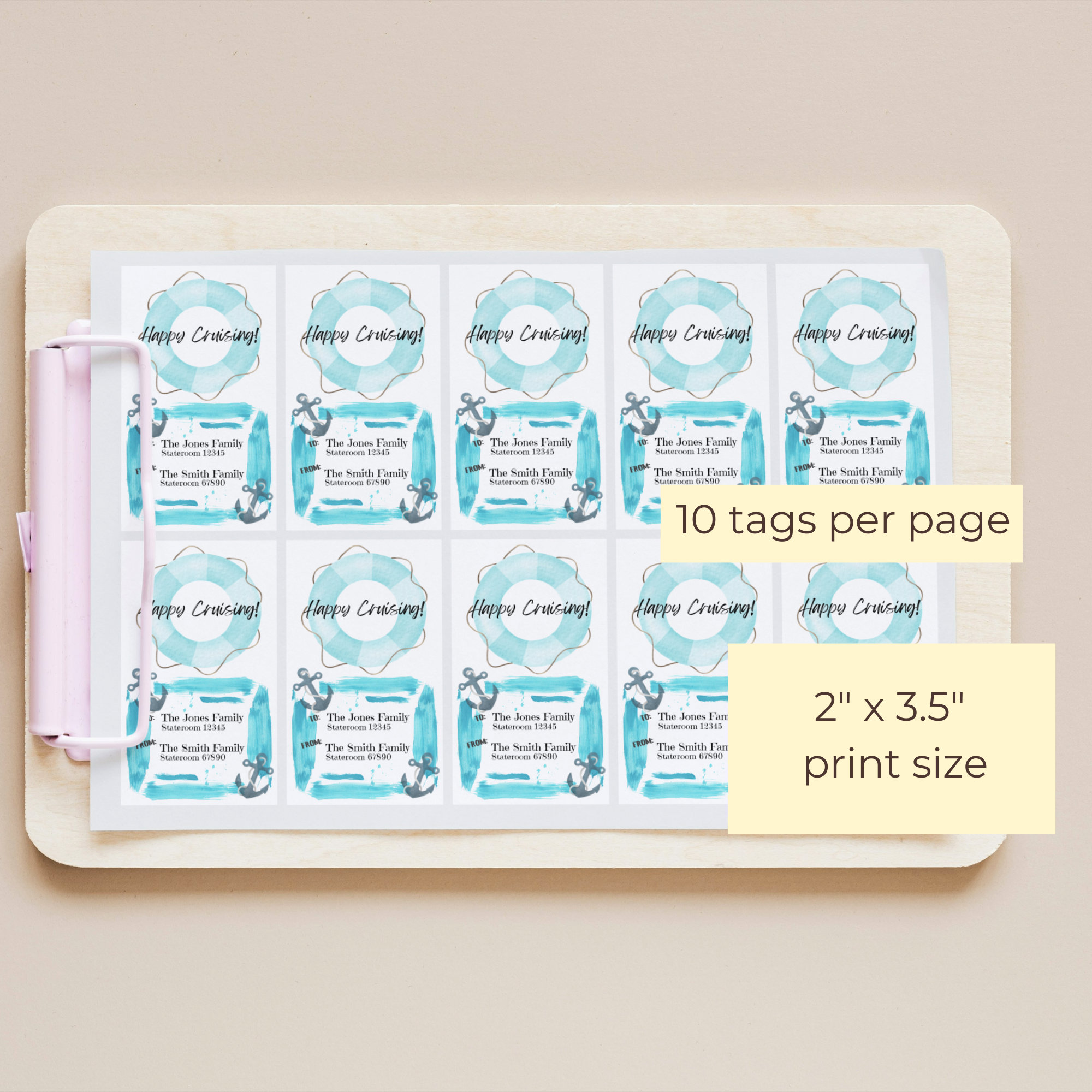 Editable Cruise Gift Exchange Tags, Printable Cruise Fish Extend Gift ...