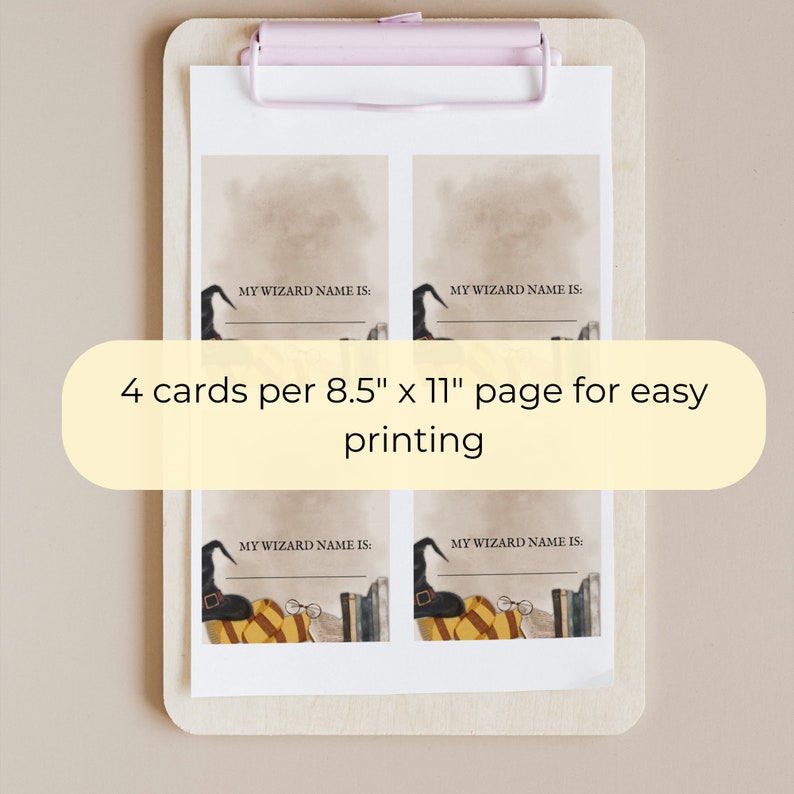 Wizard Name Generator, Printable Magic School Party Game, Wizard Party ...