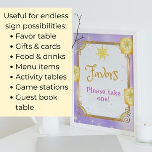 Rapunzel Party Signs, Editable Rapunzel Birthday Sign, Printable ...