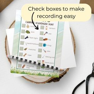 Personalizable Camping Scavenger Hunt, Printable Camping Treasure Hunt ...
