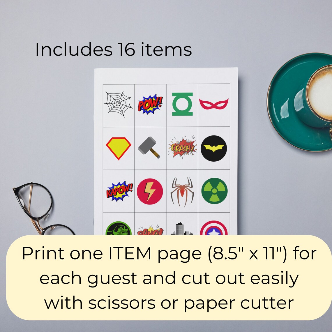 Personalizable Superhero Scavenger Hunt, Printable Superhero Party Game ...