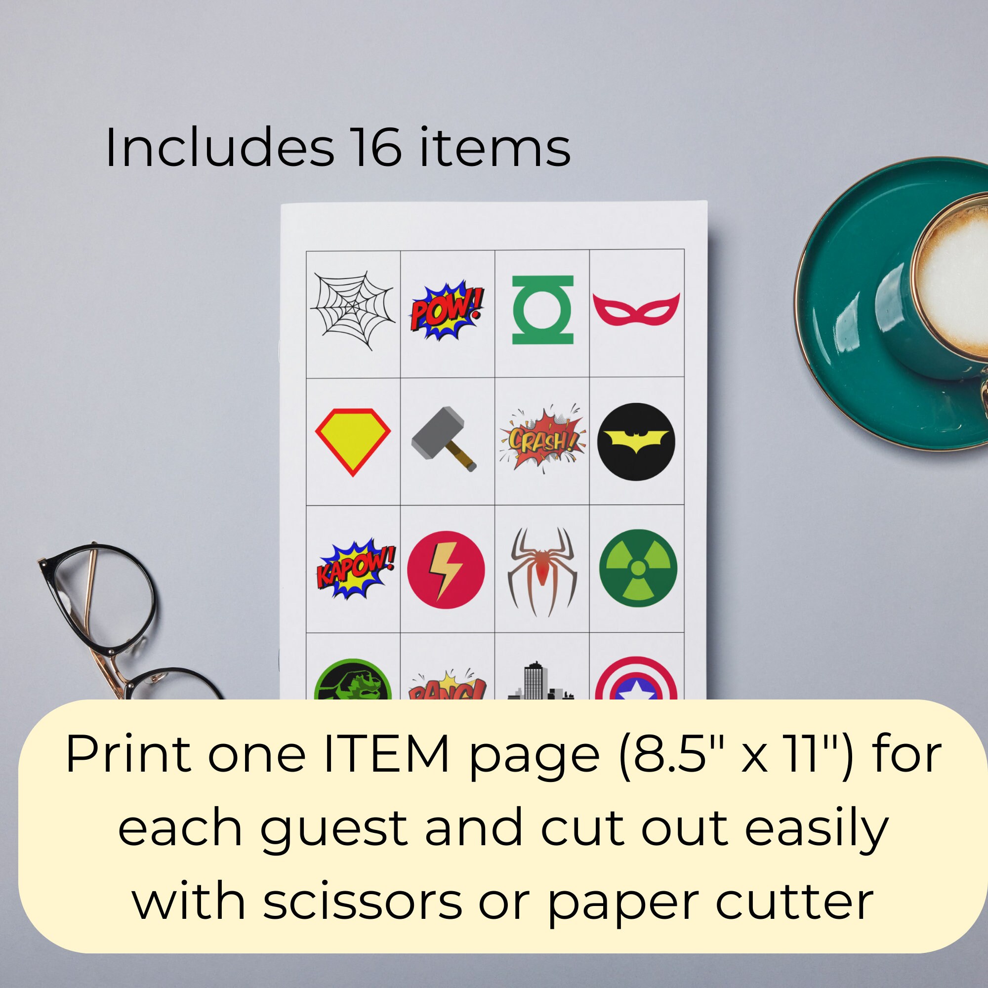 Personalizable Superhero Scavenger Hunt, Printable Superhero Party Game ...