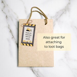 Editable Construction Favor Tag Printable Construction - Etsy