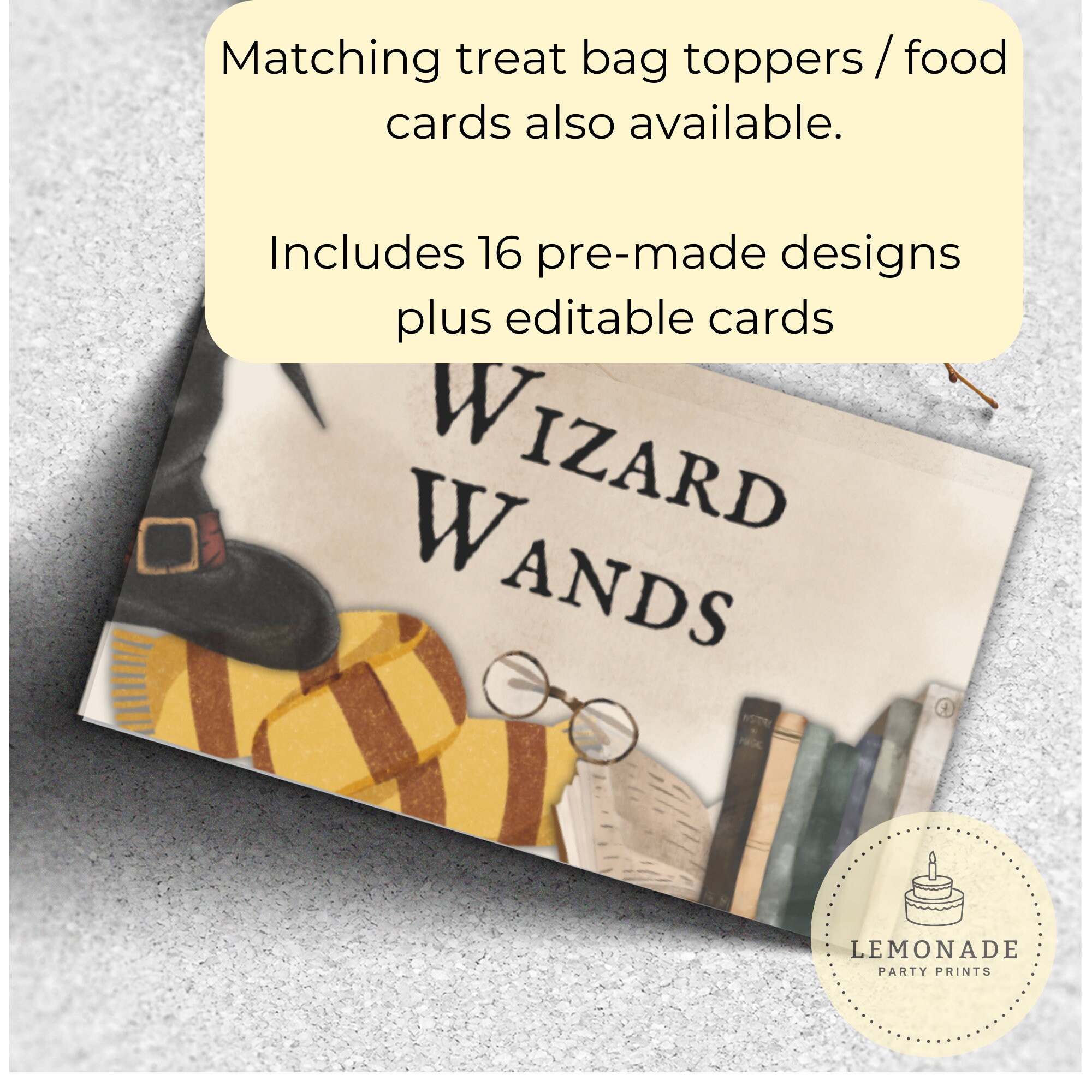 Editable Wizard Favor Tag, Printable Wizard Thank You Tag, Printable ...