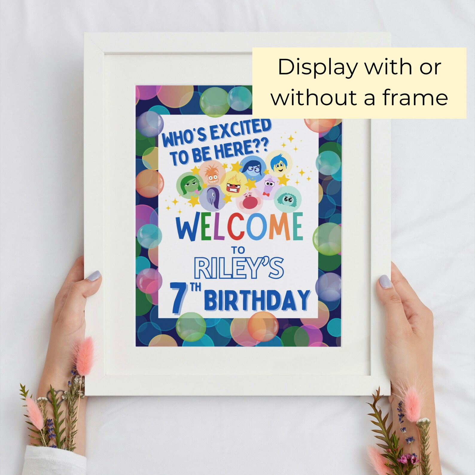 Inside Out 2 Birthday Welcome Sign, Editable Party Decor (digital ...