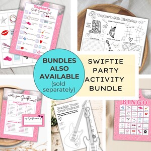 Personalizable Swiftie Party Activity, Printable Swiftie Activity Sheet ...