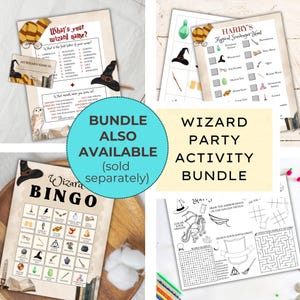 Personalizable Wizard Scavenger Hunt, Printable Magic School Scavenger ...