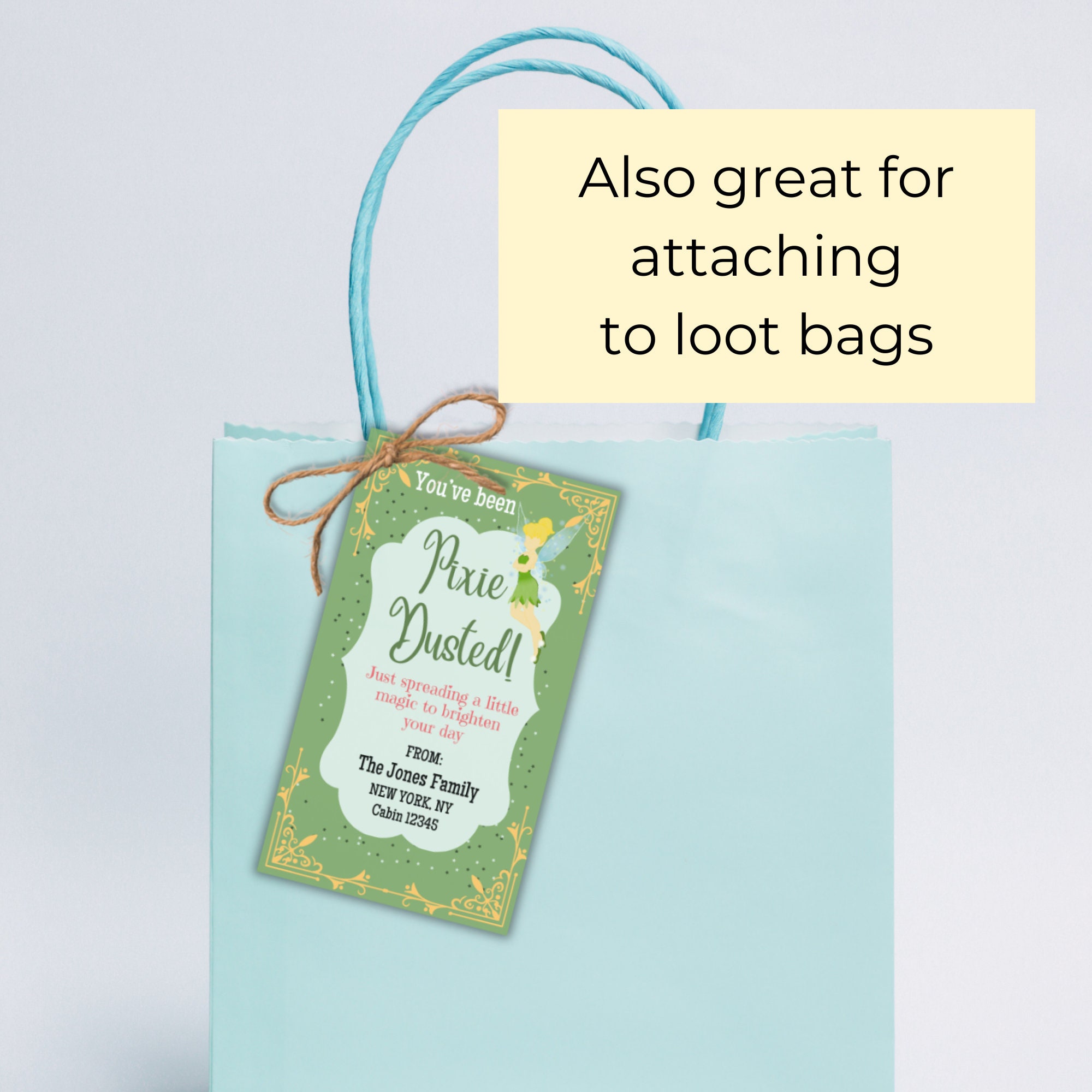 Editable Pixie Dust Tags, Printable Cruise Pixie Dust Tag, Printable ...