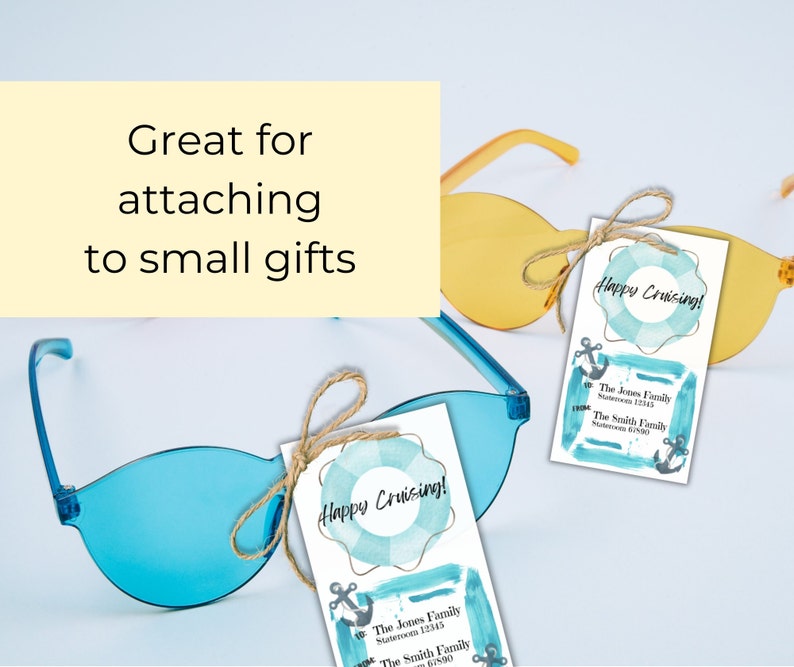 Editable Cruise Gift Exchange Tags, Printable Cruise Fish Extend Gift ...