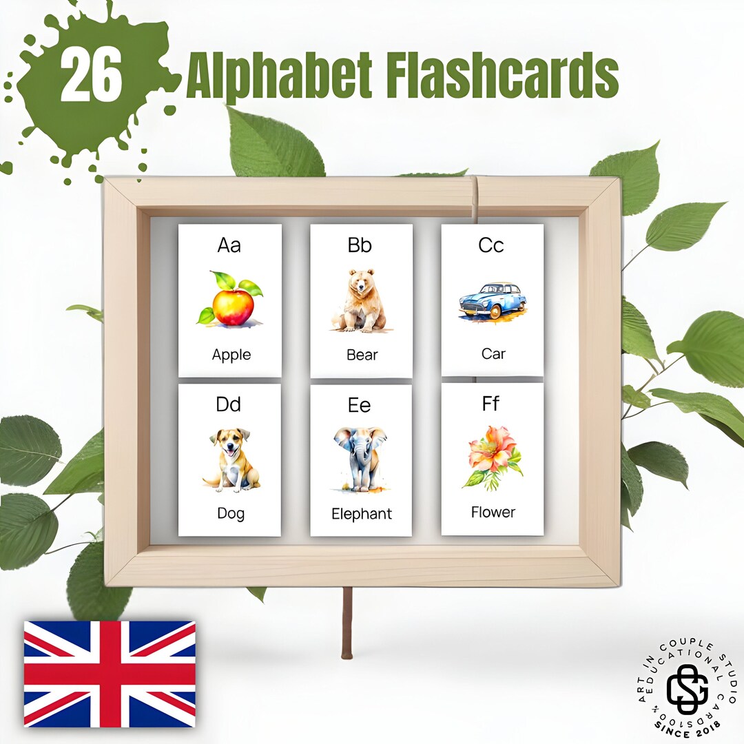 ABC Alphabet Flashcards, Abecedaire, Children's Art, Alphabet Cards ...