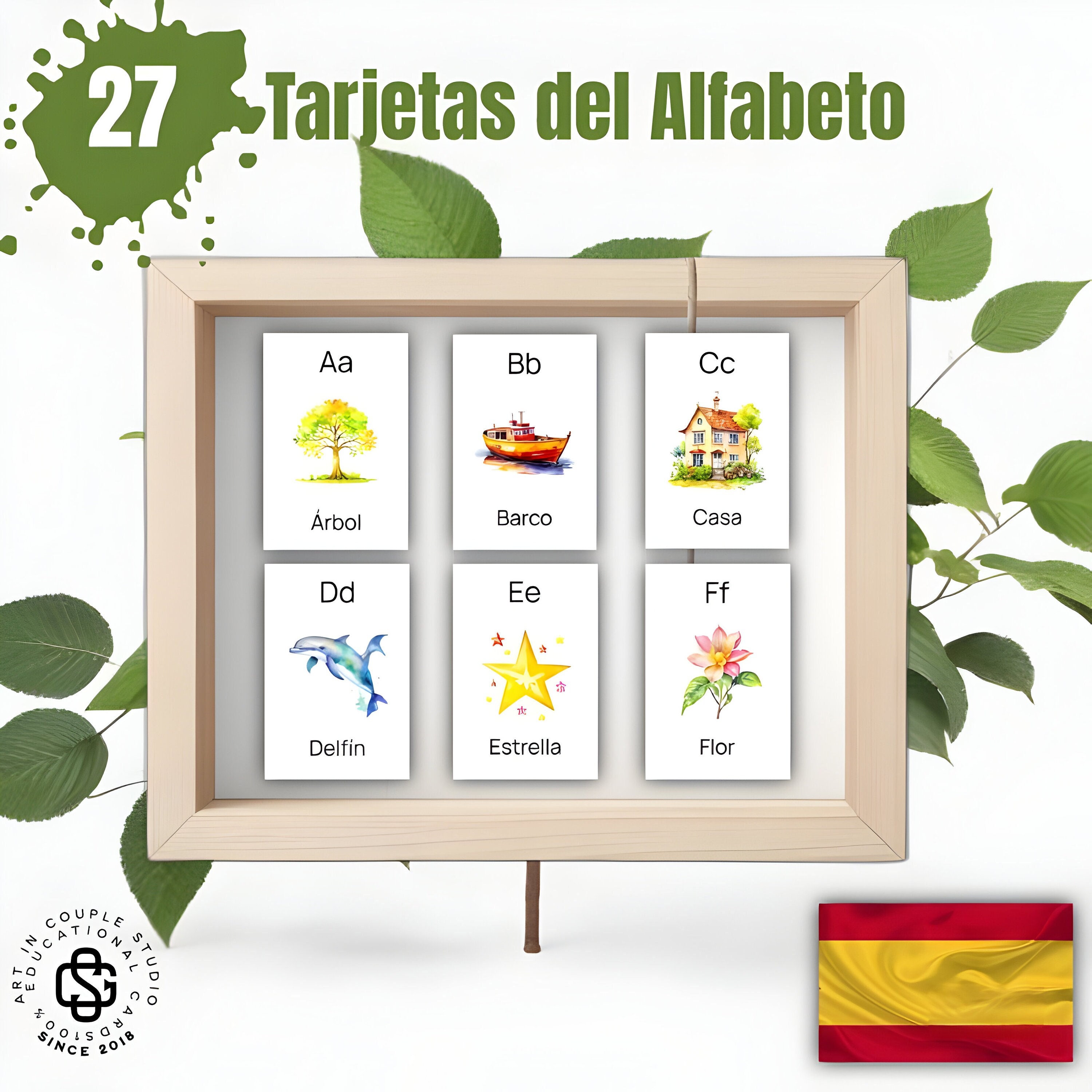 Alphabet, Children's Art, Alphabet Cards, ABC Flash Cards, Educational ...