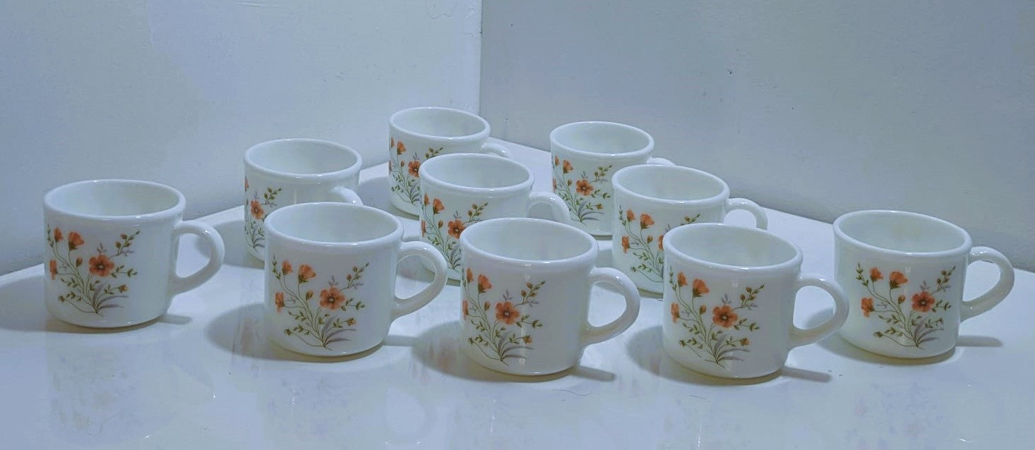 10 Vintage English Opaline White Pyrex Coffee Cups - Etsy