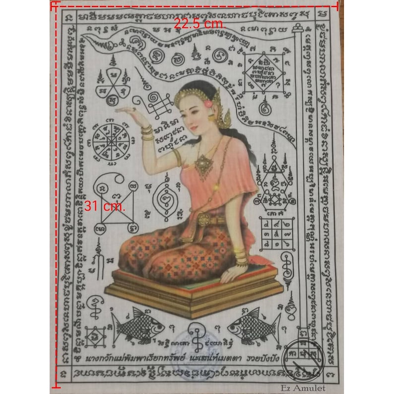 Pha Yant Cloth Nang Kwak Powerful Lucky Talisman "nang Kwak Mae Phimpha ...