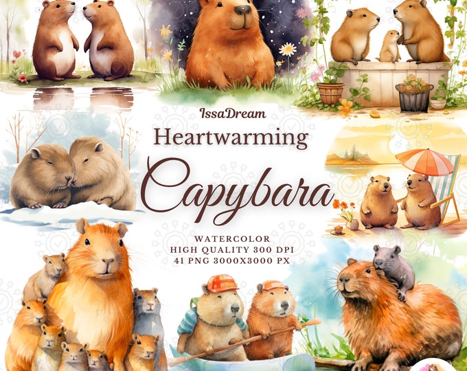 Cute Capybara PNG , Capybara Clipart , Capybara Art, Nursery Clipart ...