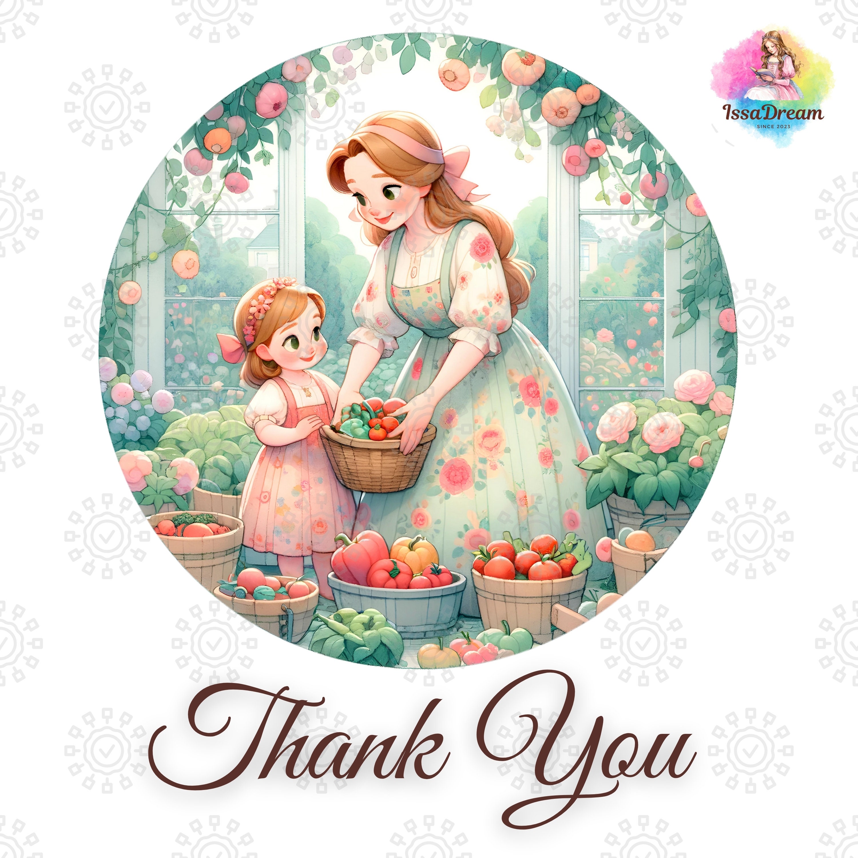 Watercolor Mother's Day Clipart, Mom With Kids Clipart, Gift for Mom ...