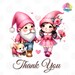 Watercolor Valentine Gnome Clipart, Cute Pink Gnome Lover Sublimation ...