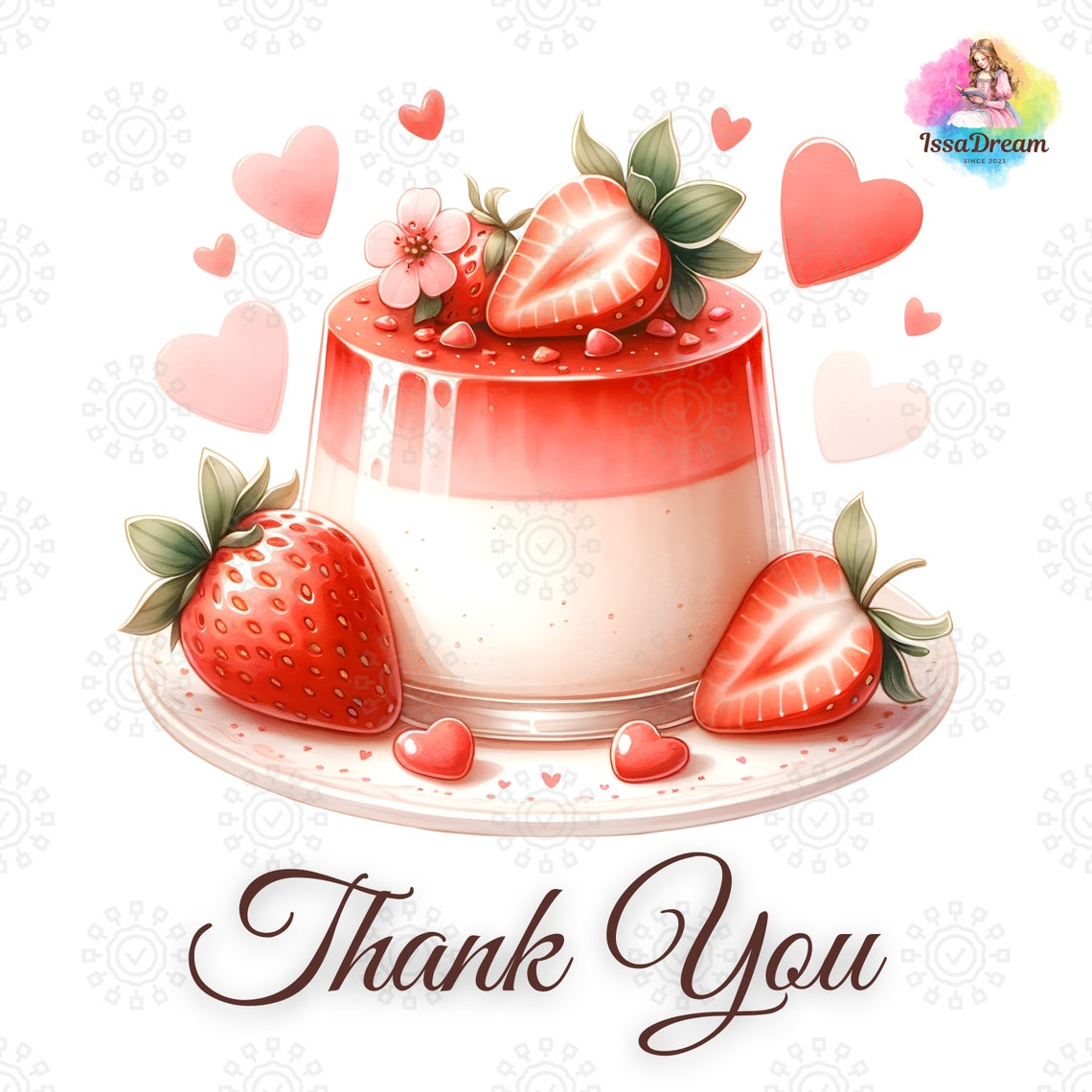 Watercolor Sweets in Love Clipart, Cute Valentines Sweets Clipart ...