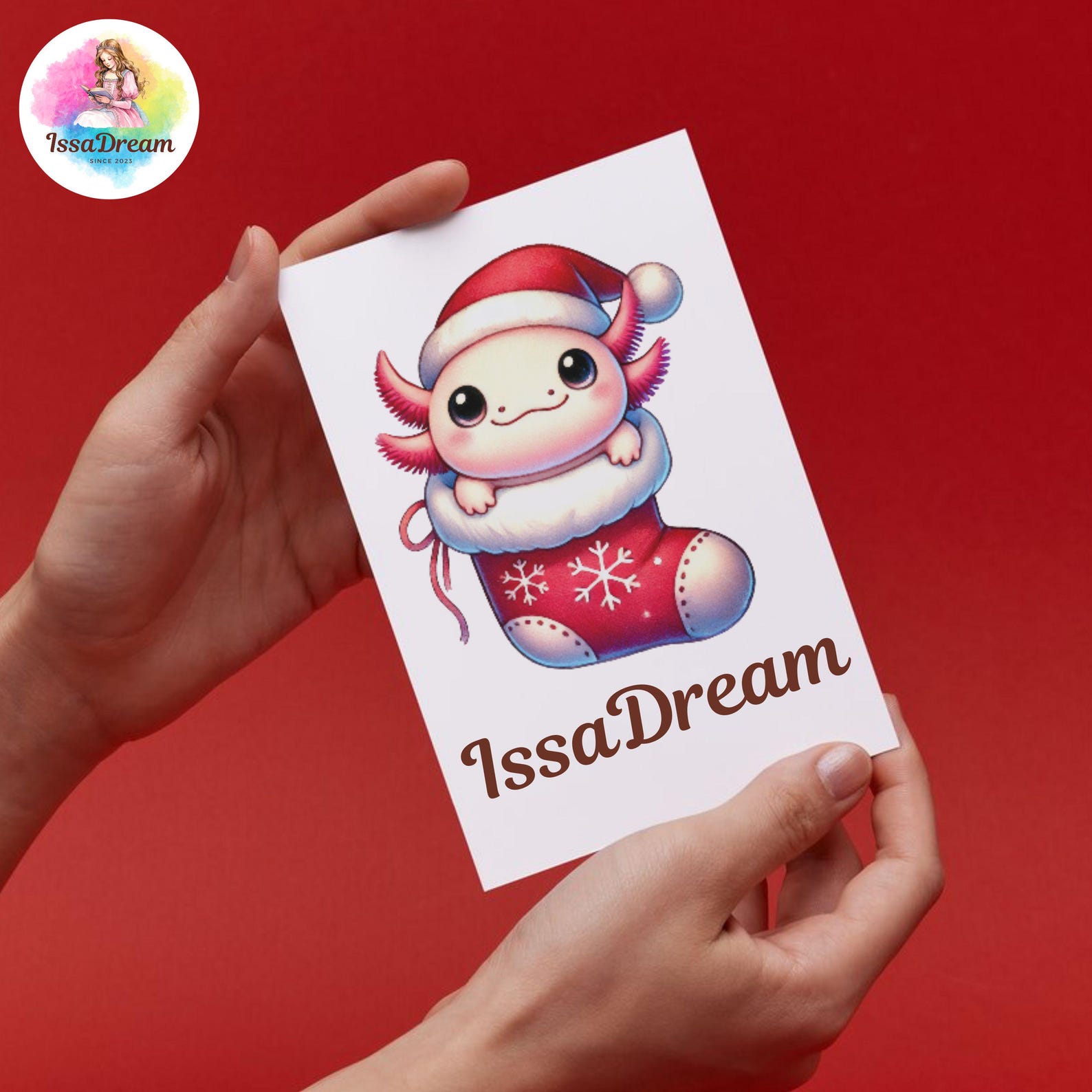 Christmas Axolotl Clipart, Cute Axolotl PNG, Axolotl Lover , Xmas ...