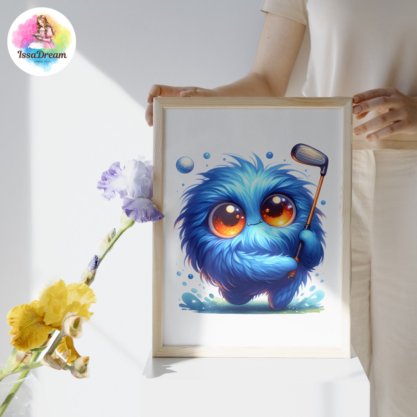 Watercolor Sports Monster Clipart, Cute Sports Clipart, Sports ...