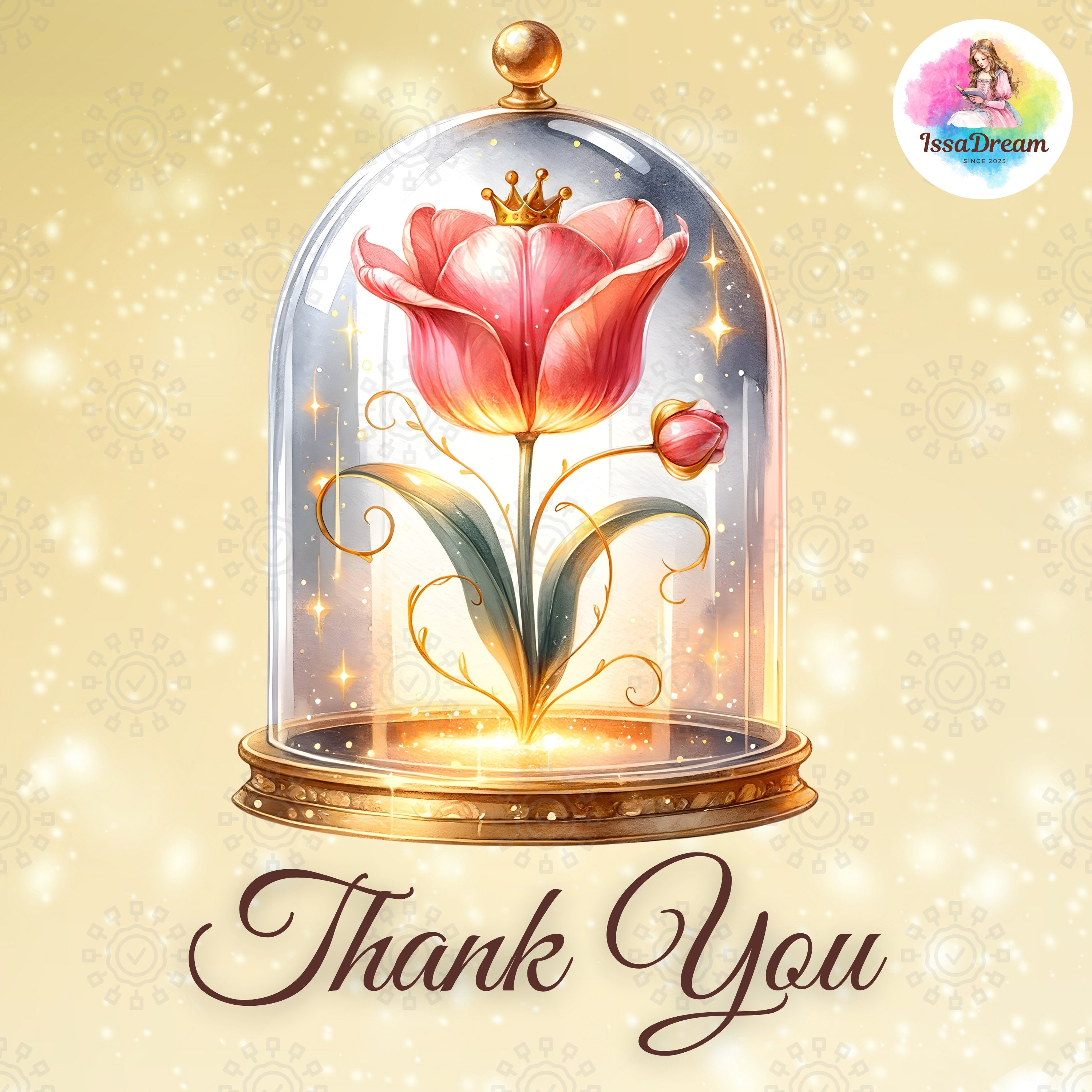 Watercolor Flower Glass Domes Clipart, Magic Flower Fantasy PNG ...