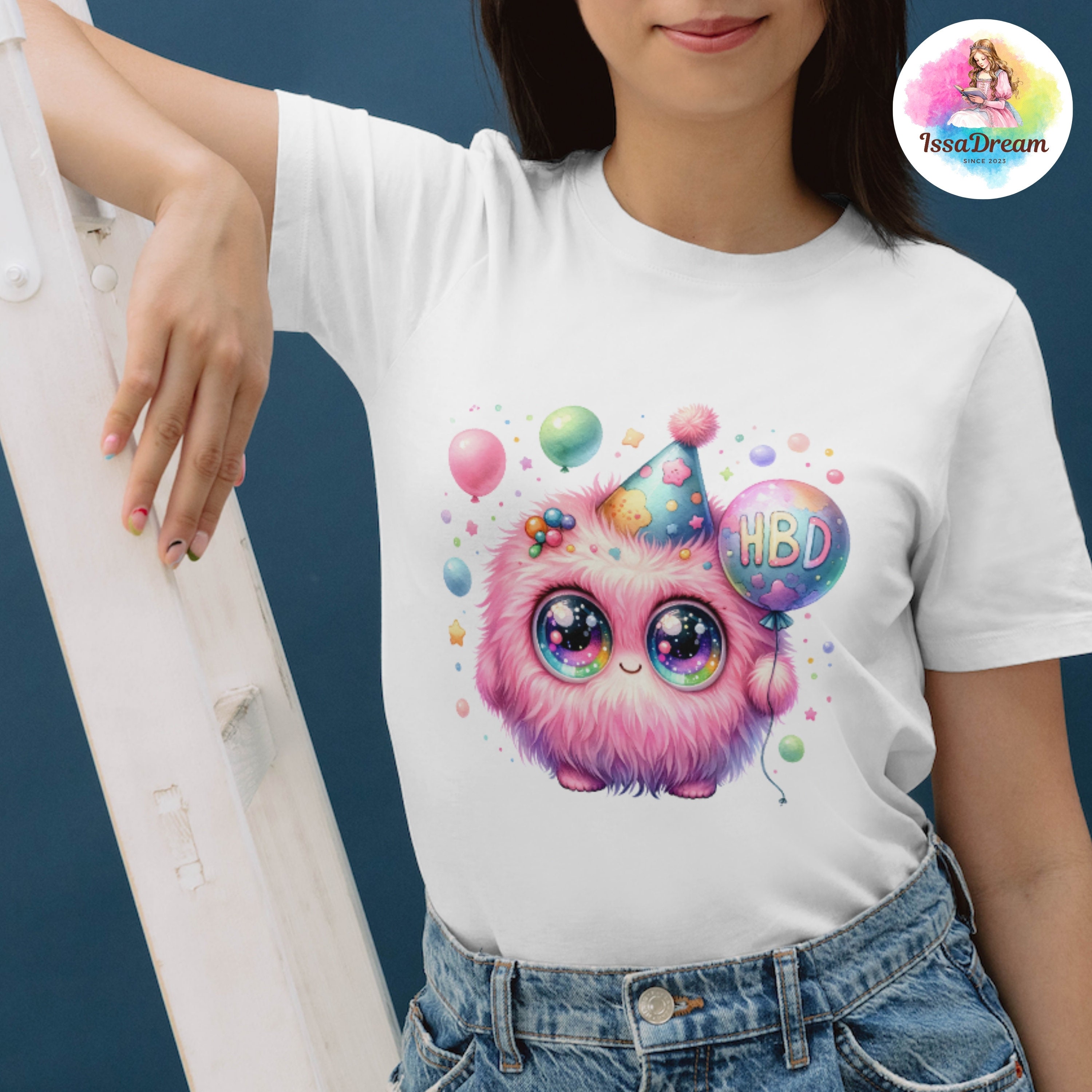 Watercolor Birthday Monsters Clipart: Party Sublimation PNG, Digital ...