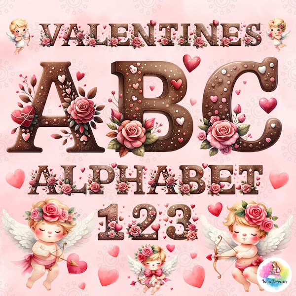 Valentine Alphabet - Etsy