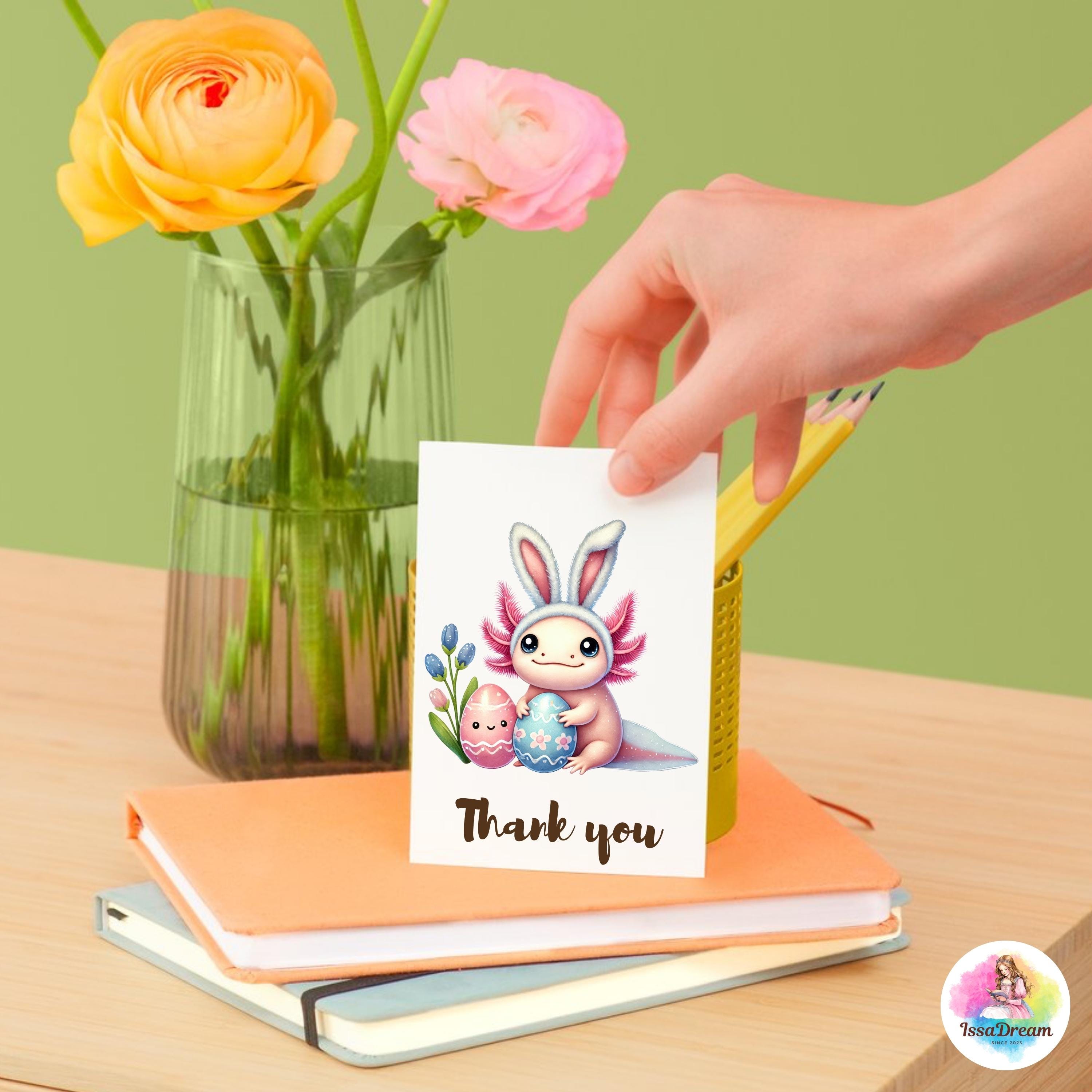 Watercolor Easter Bunny Axolotl Clipart, Cute Axolotl PNG, Easter Eggs ...