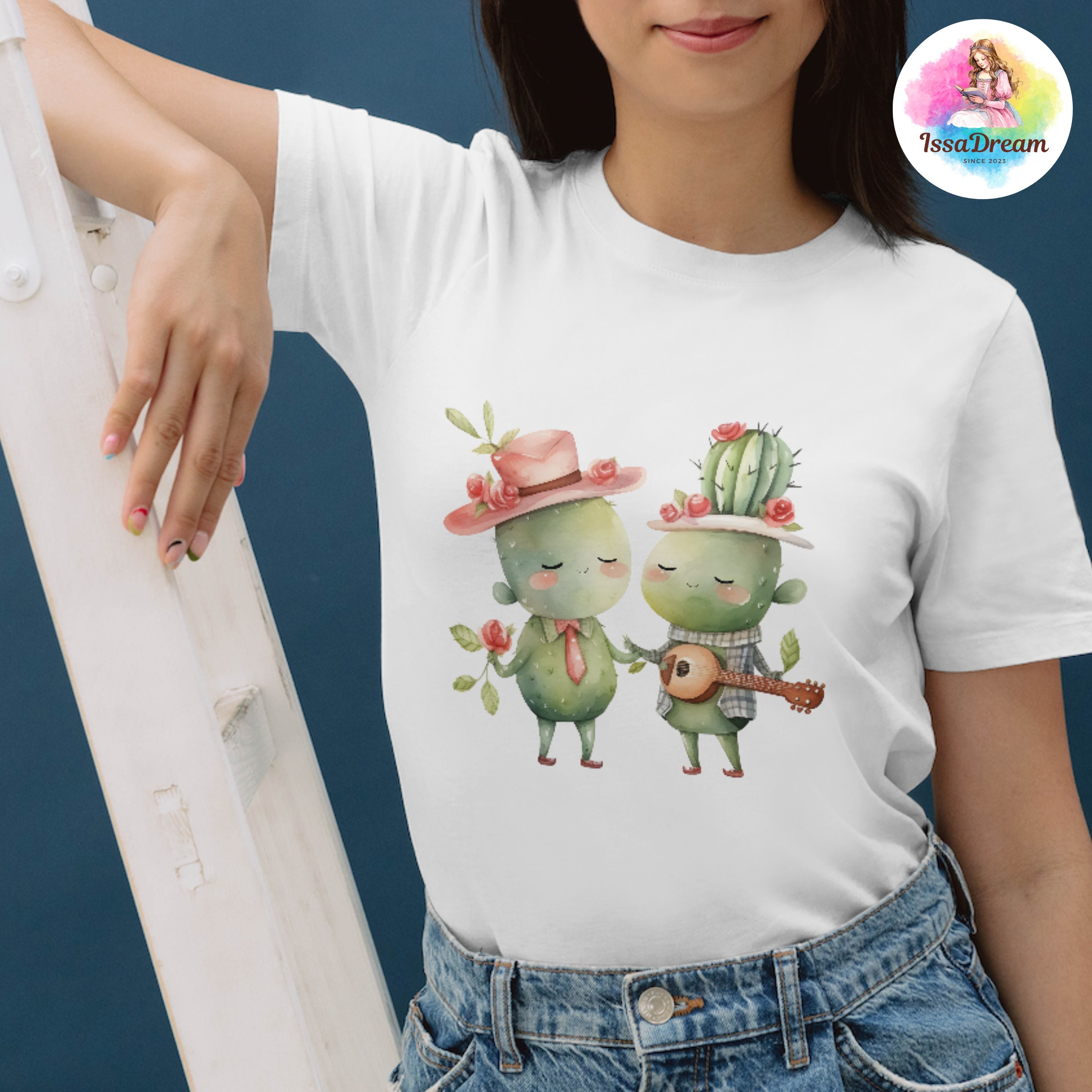 Watercolor Cactus Clipart, Valentines Clipart, Cute Cactus Lover, Plant ...