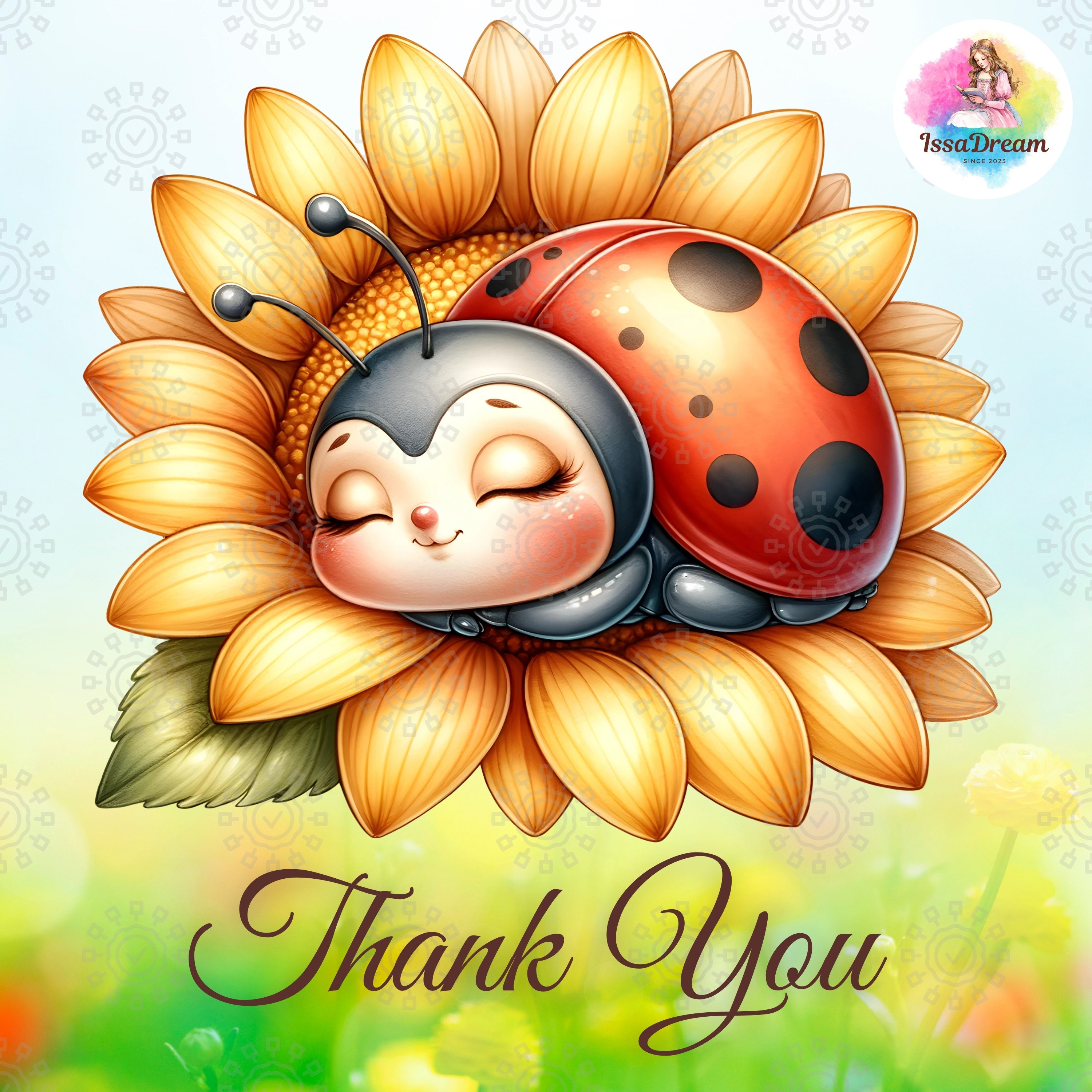 Watercolor Spring Ladybug Clipart, Cute Ladybug Clipart, Spring Clipart ...