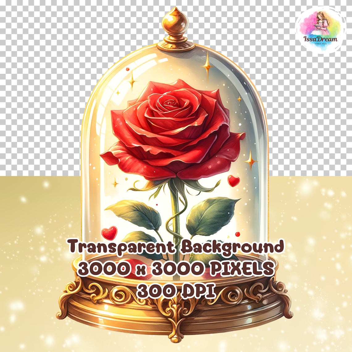 Watercolor Flower Glass Domes Clipart, Magic Flower Fantasy PNG ...