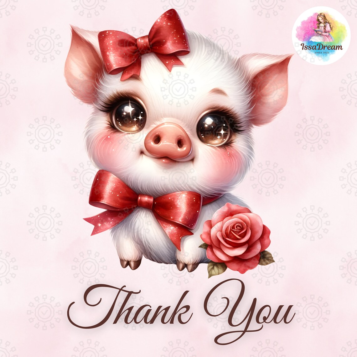 Watercolor Pig in Love Clipart, Cute Valentine's Day Pig Clipart, Kids ...