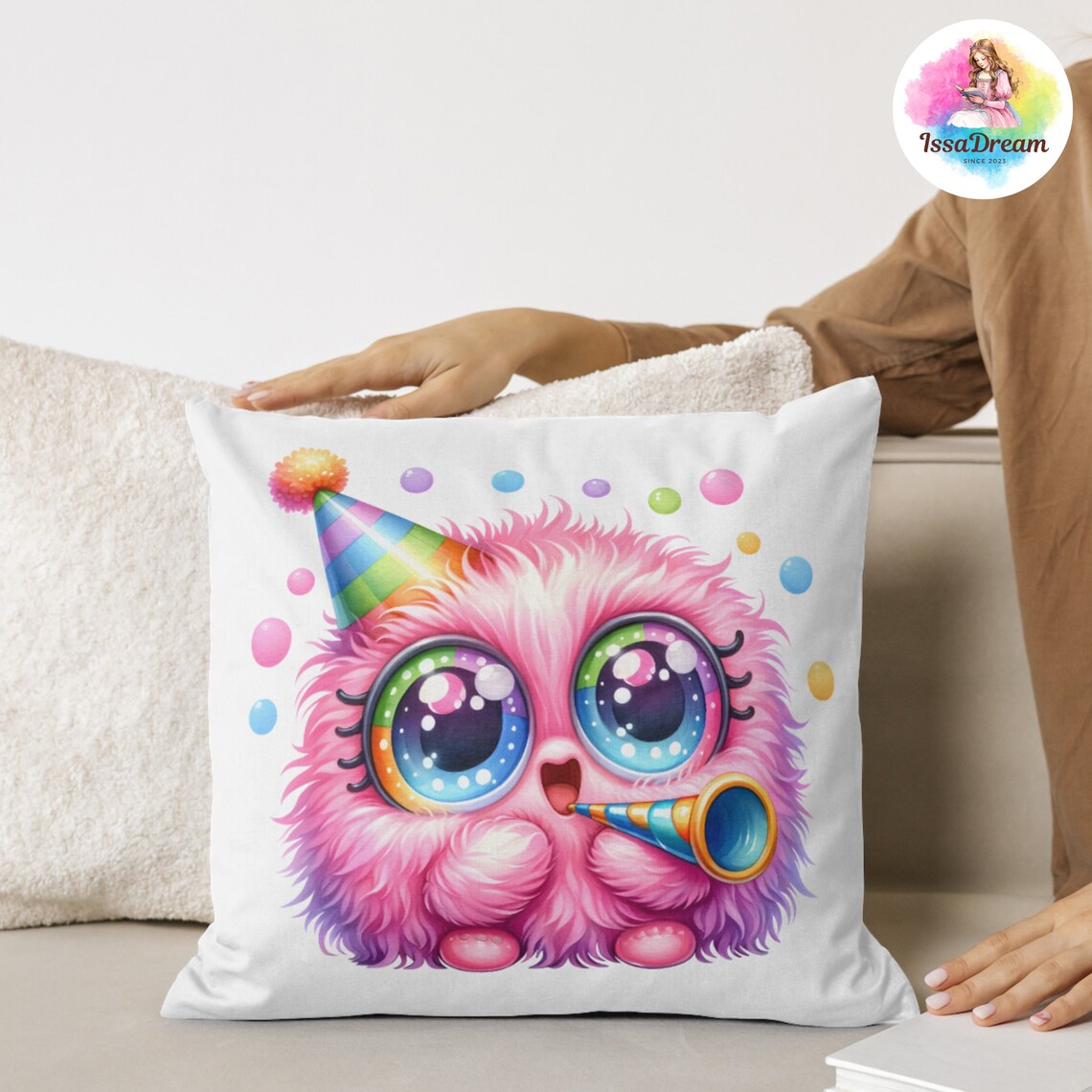 Watercolor Birthday Monsters Clipart, Cute Birthday Monsters Clipart ...