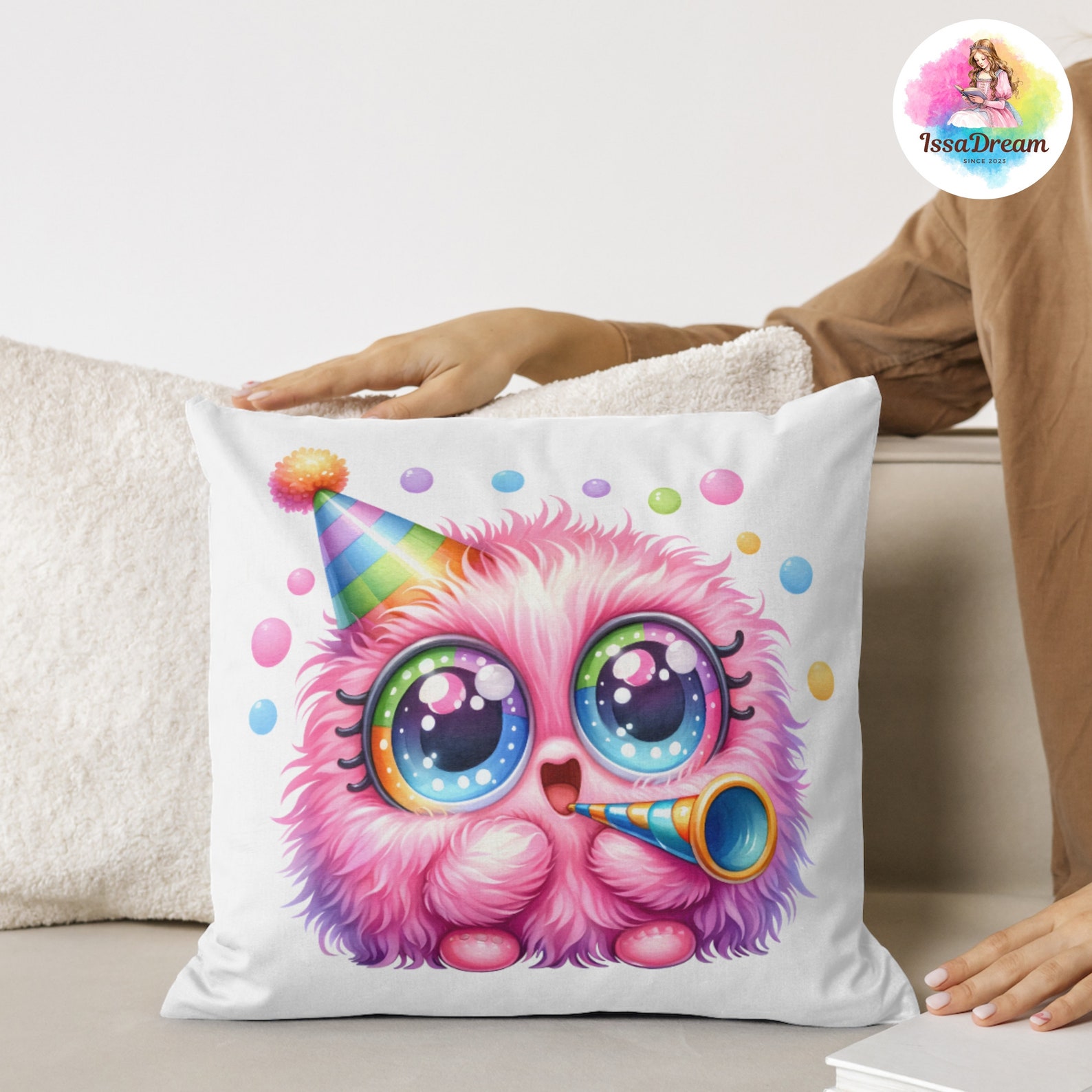 Watercolor Birthday Monsters Clipart: Party Sublimation PNG, Digital ...