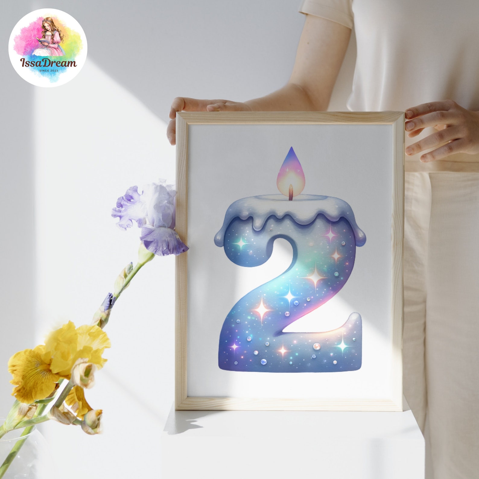 Celestial Candle Number Clipart, Birthday Candle Number Clipart ...