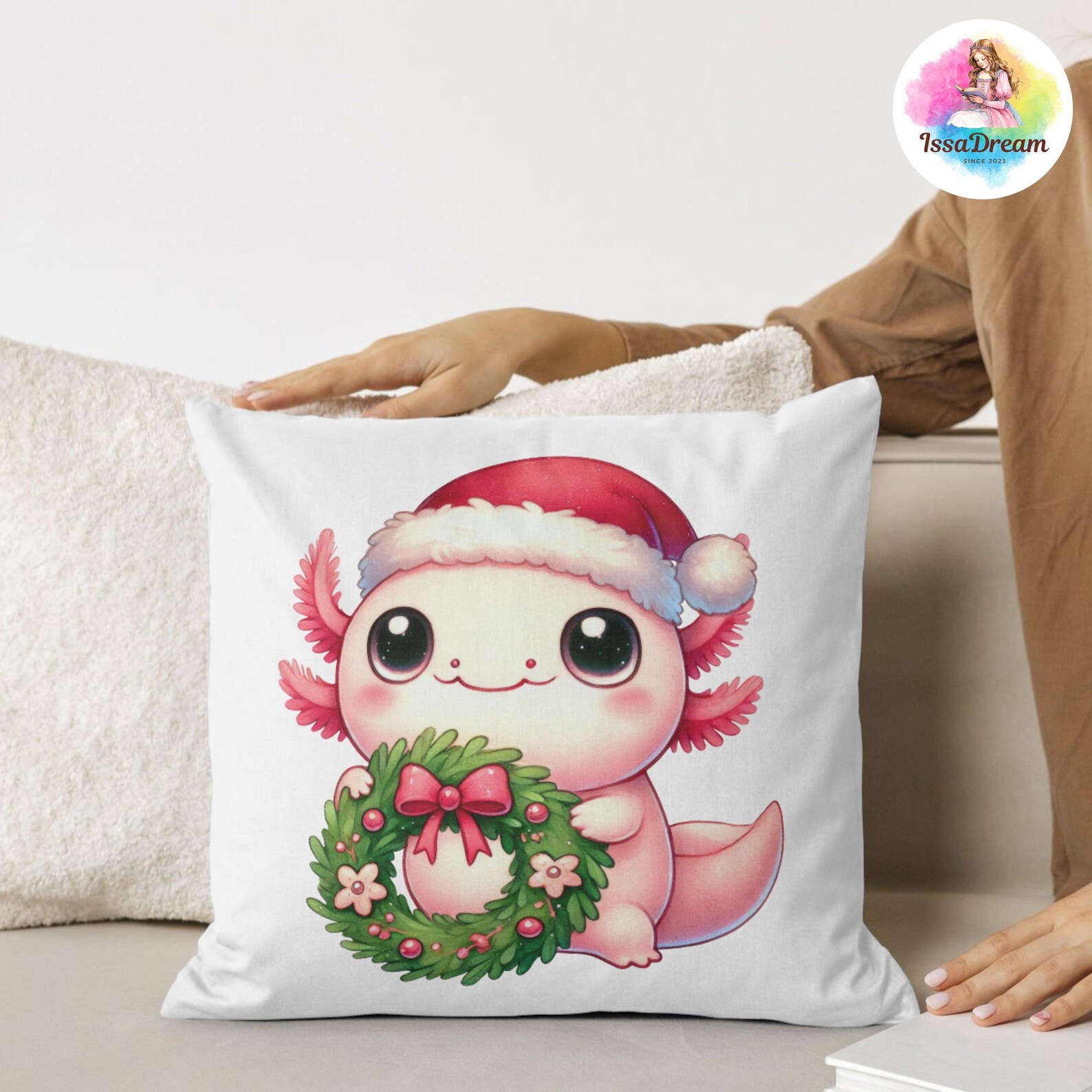 Christmas Axolotl Clipart, Cute Axolotl PNG, Axolotl Lover , Xmas ...
