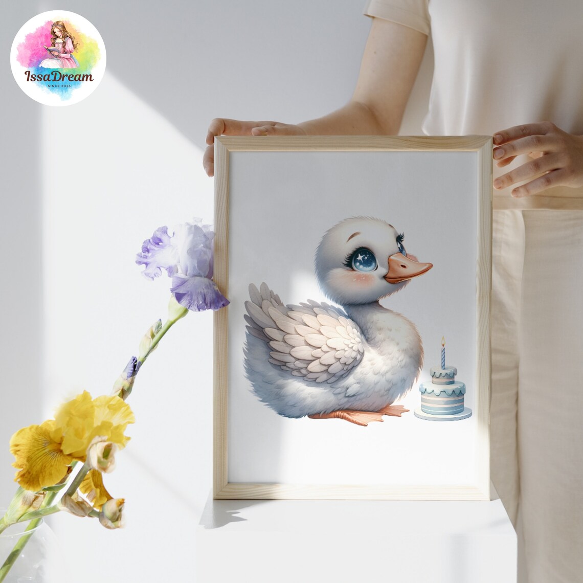 Watercolor Birthday Farm PNG Bundle, Animals Farm With Birthday Cake ...