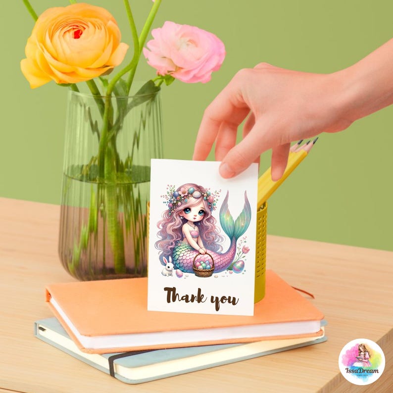 Watercolor Easter Mermaid Clipart, Easter Eggs PNG, Fairytale Fantasy ...