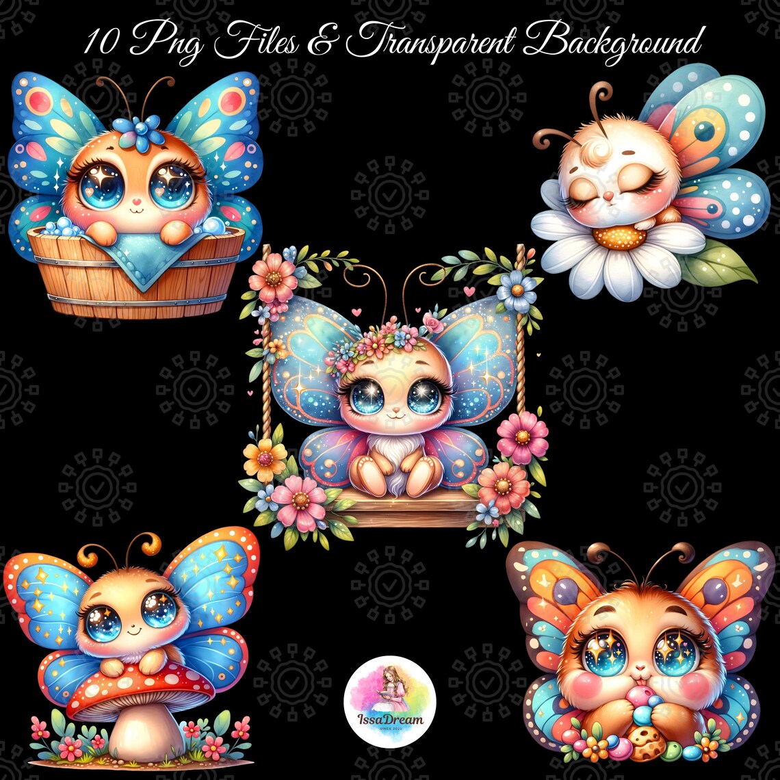 Watercolor Spring Butterfly Clipart, Cute Butterfly Clipart, Spring ...