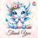Watercolor Floral Dragon Clipart, Cute Flower Dragon Clipart, Spring ...