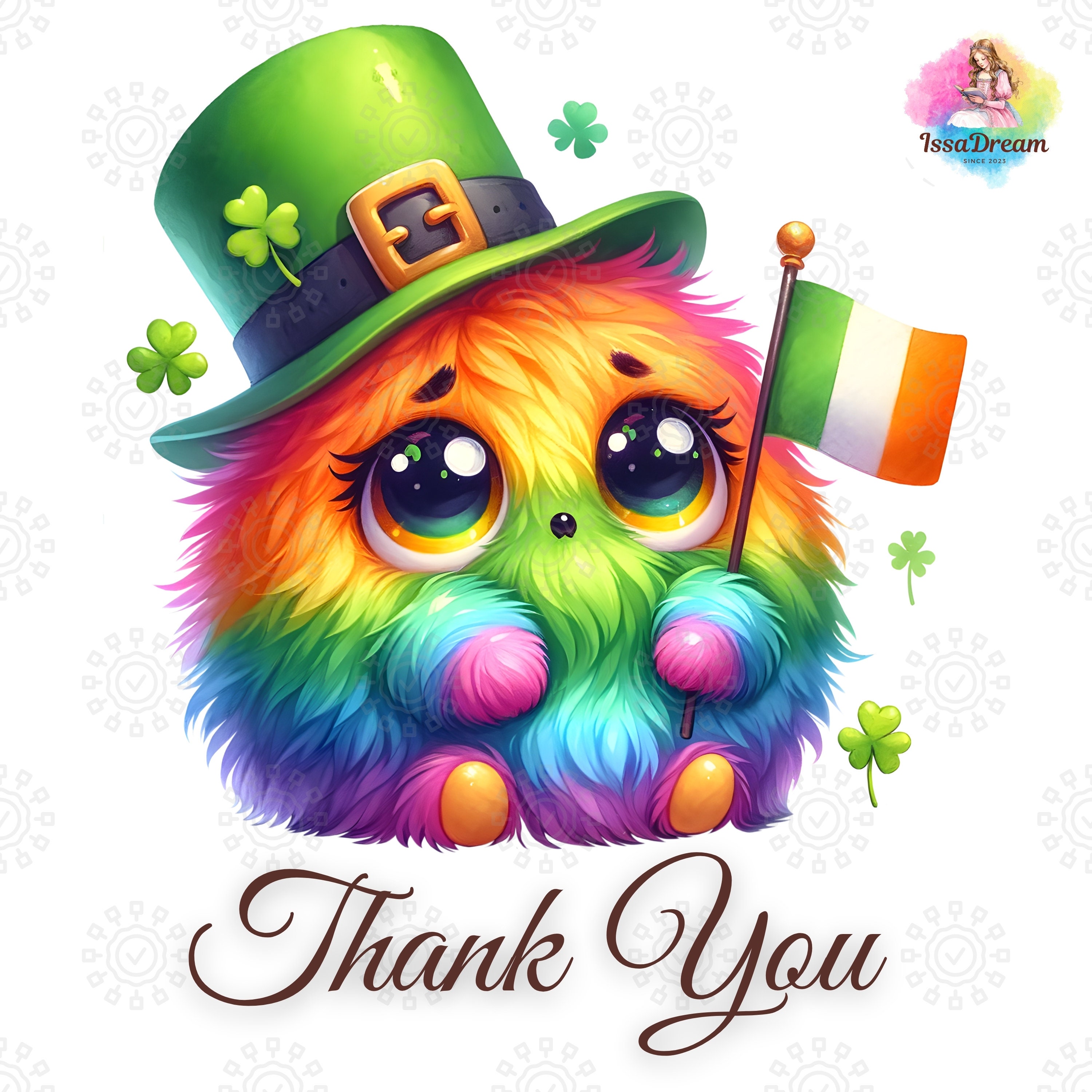 Watercolor St.patrick Monsters Clipart, Cute St.patrick's Day Monsters ...